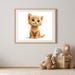 Orange Tabby Kitten Print, Cute Cat Nursery Decor, Cat Wall Art, Baby ...