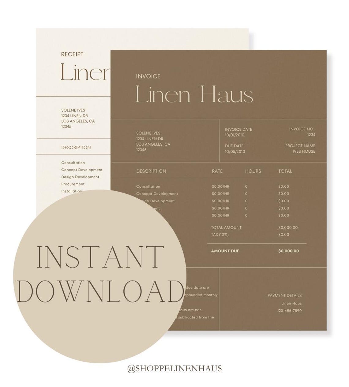 Invoice Templates | Invoice Template |designer Invoice | Interior ...