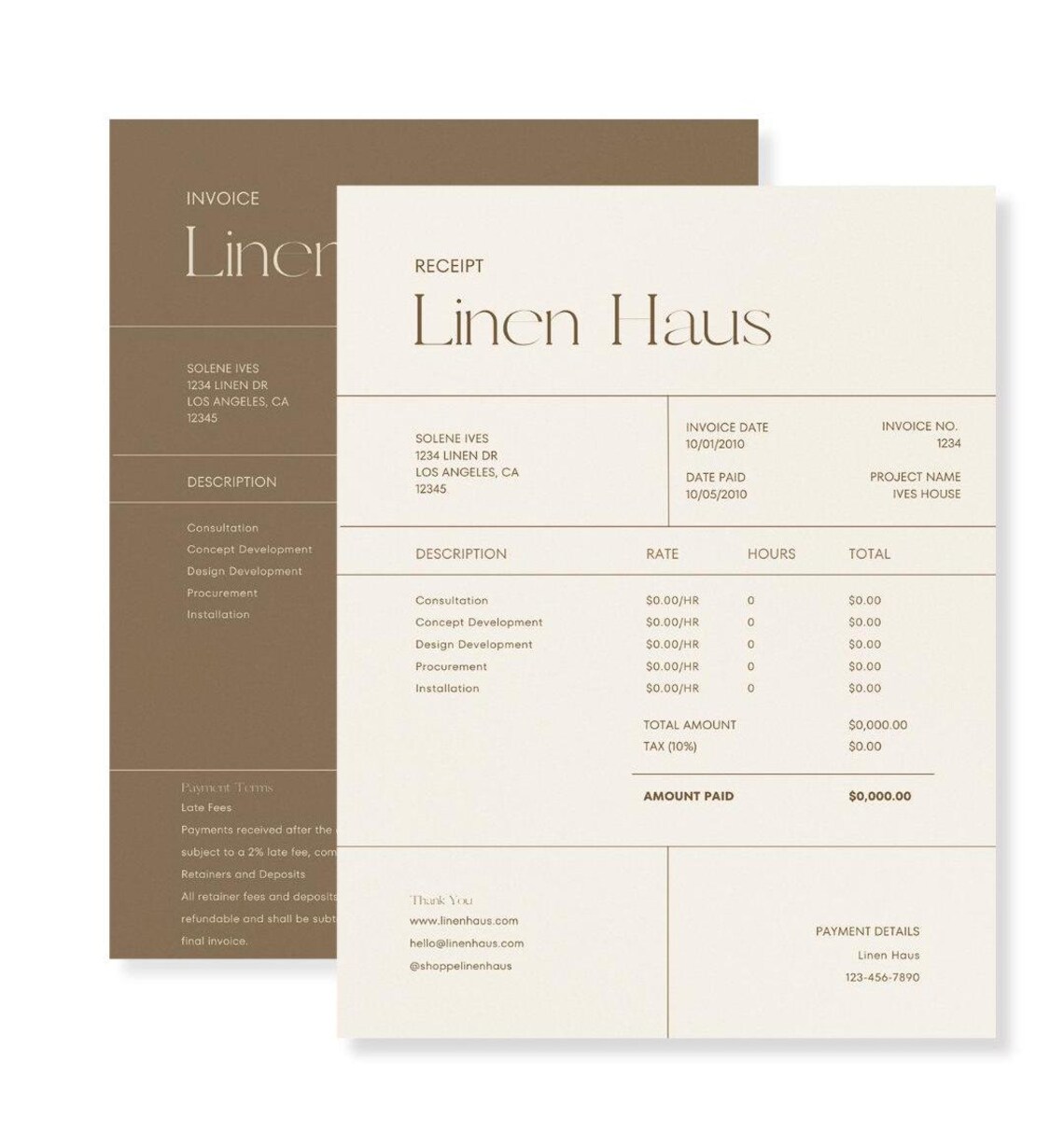 Invoice Templates | Invoice Template |designer Invoice | Interior ...