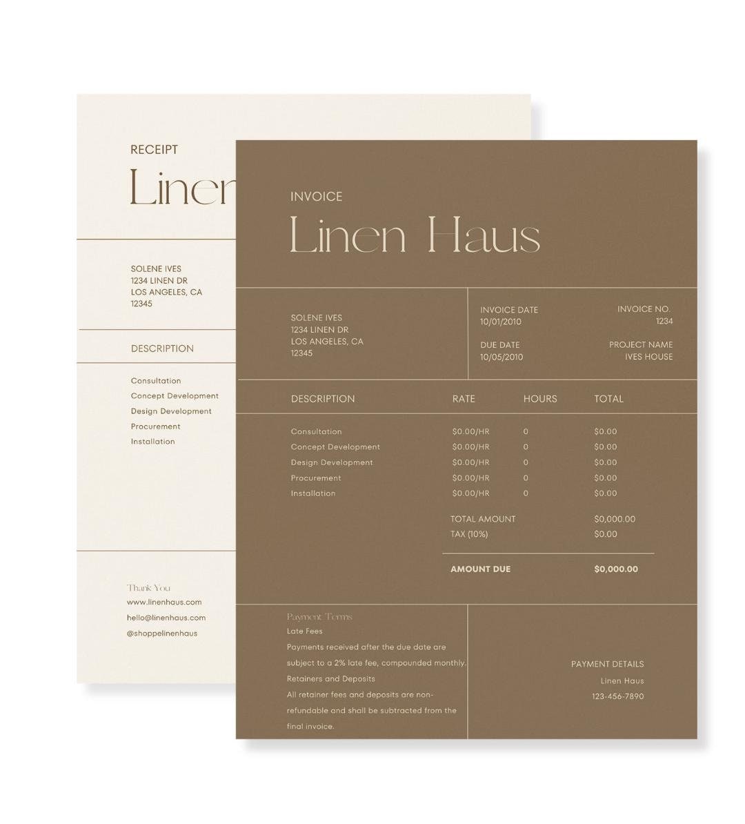 Invoice Templates | Invoice Template |designer Invoice | Interior ...