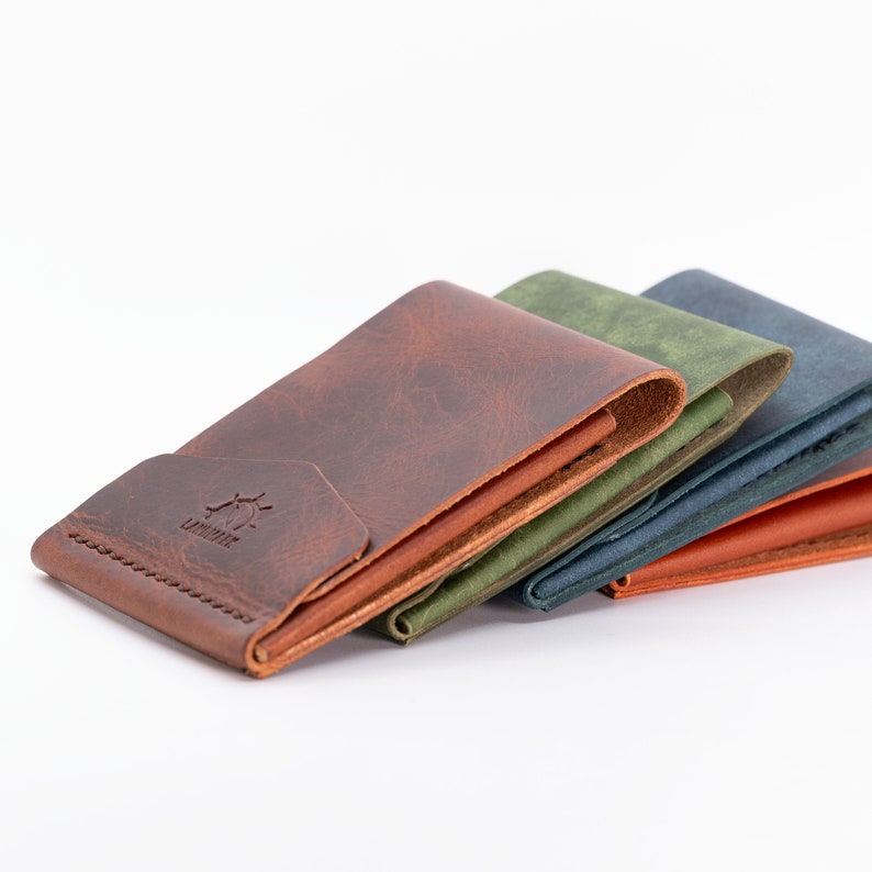 The Quartermaster - Folding Leather Wallet Cardholder Cashwrap ...