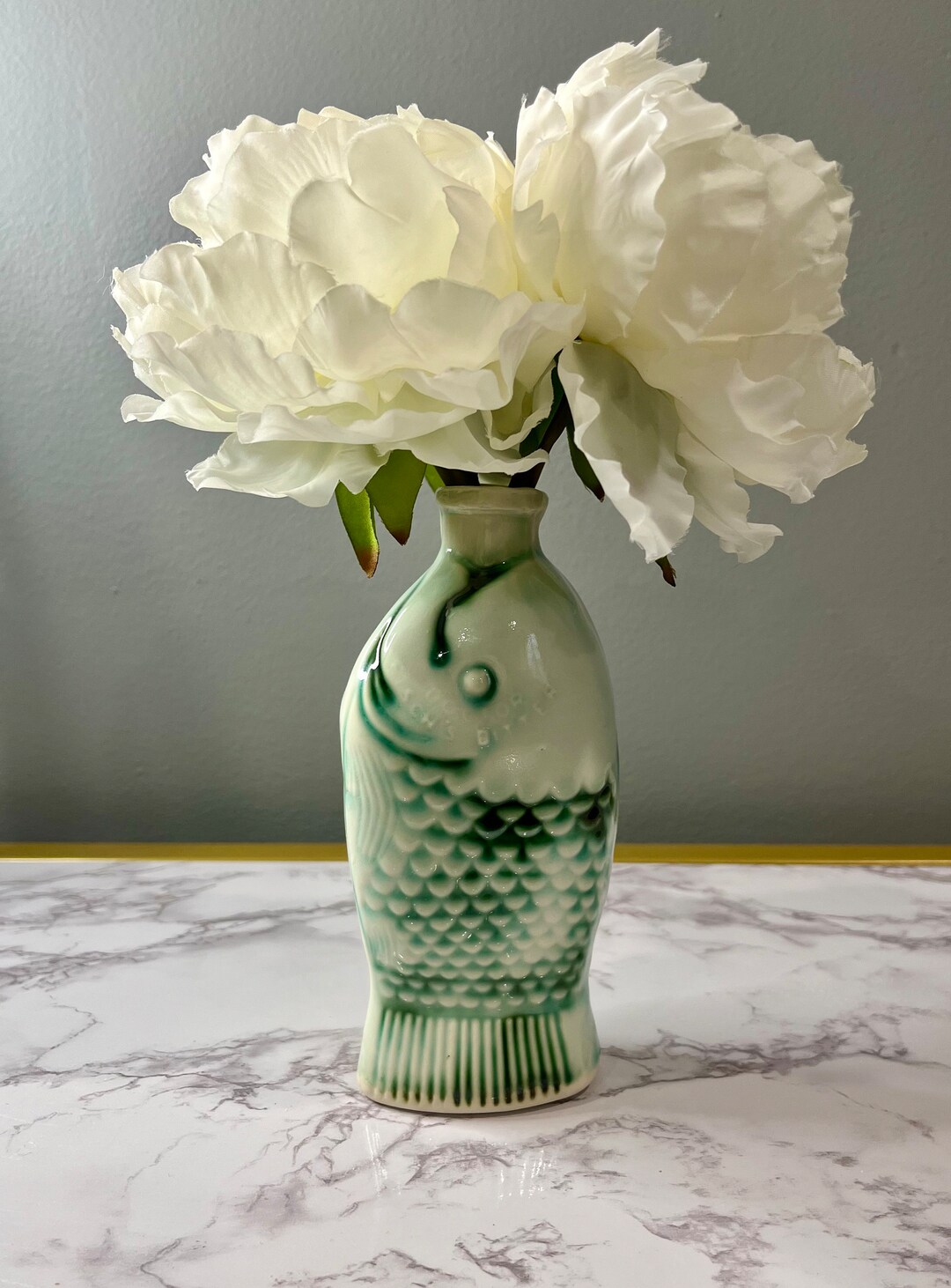 Handmade Ceramic Vase | Fish Vase | Fish Bottle | Porcelain Vase - Etsy