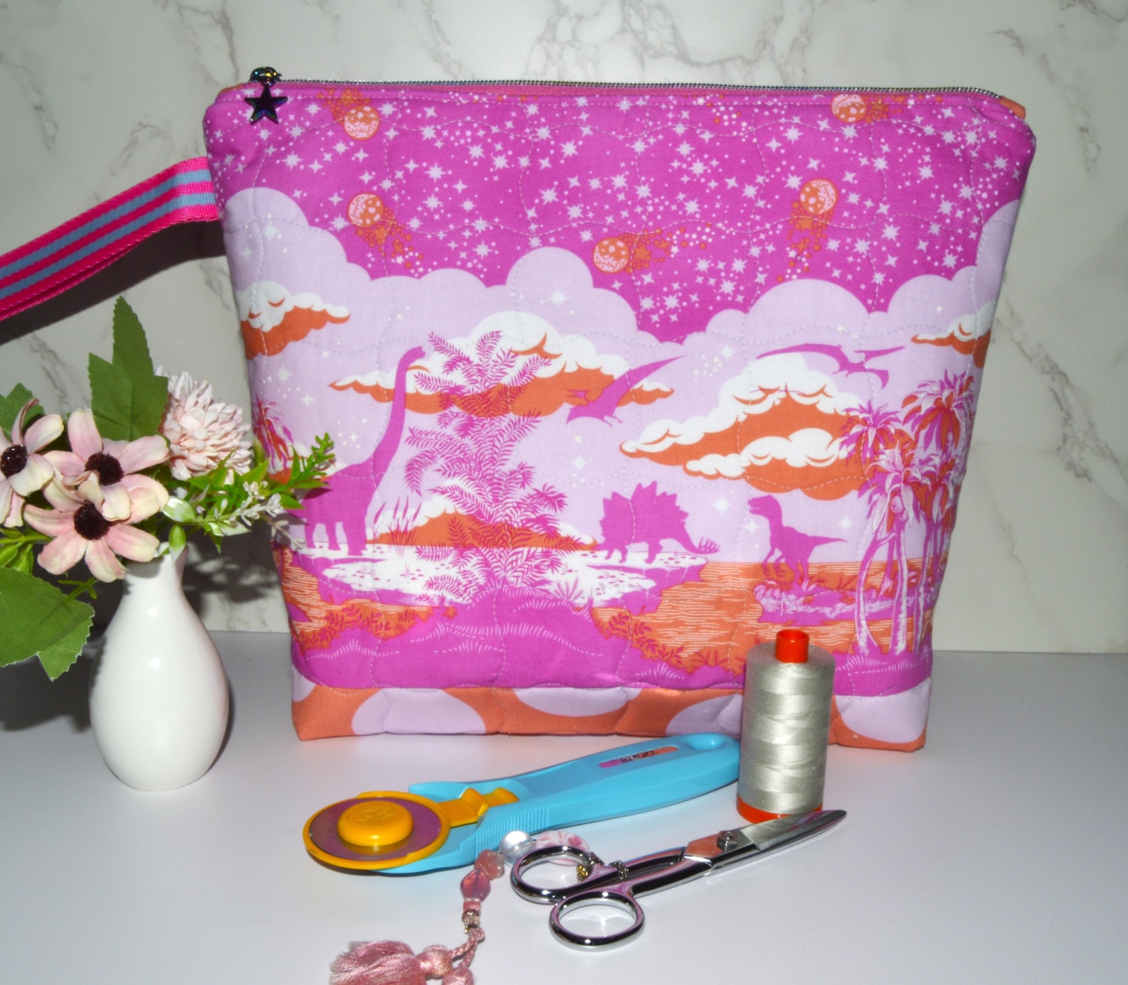 Zipper Project Bag -tula Pink OOP- Meteor Showers Fabric, Knitting ...