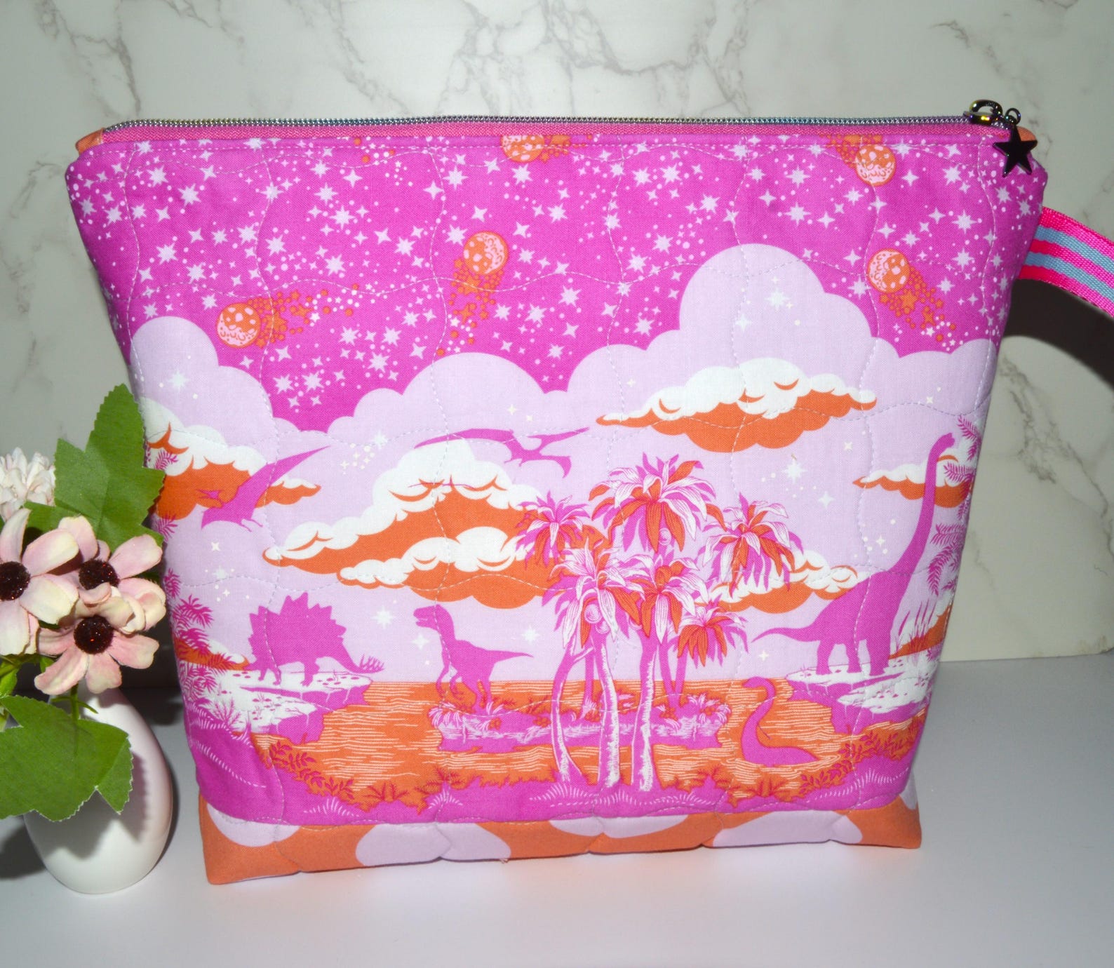 Zipper Project Bag -tula Pink OOP- Meteor Showers Fabric, Knitting ...