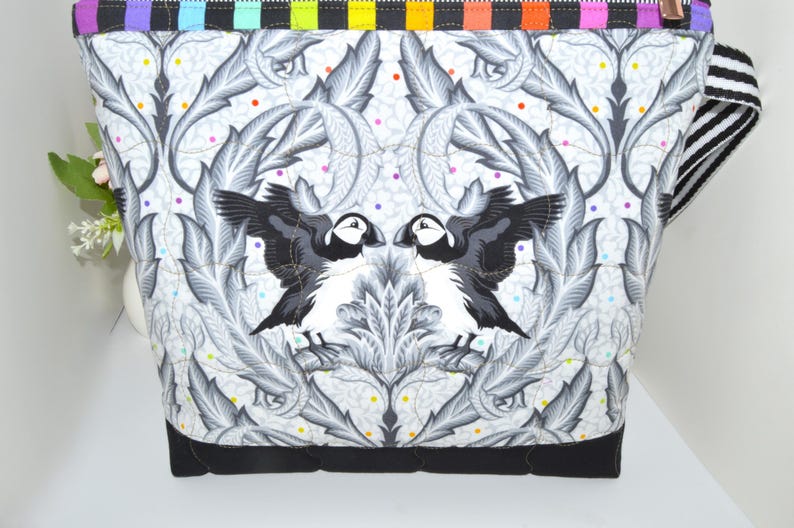 Project Bag | Tula Pink Huffing & Puffin Fabric | Make Up, Quilting ...