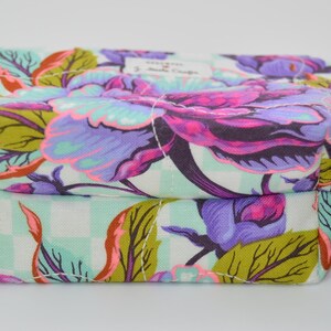 Key Chain, Tula Pink Untamed Fabric- "peony for Your Thoughts" - Coin ...