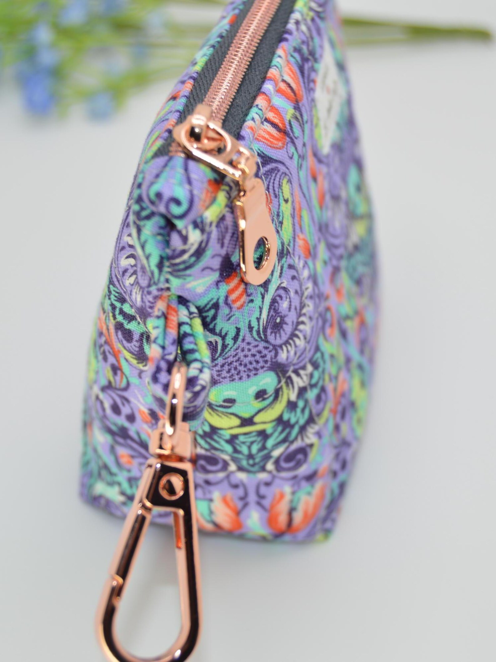 Key Chain, Tula Pink Mini Beast Fabric Coin Purse, bear With Me ...