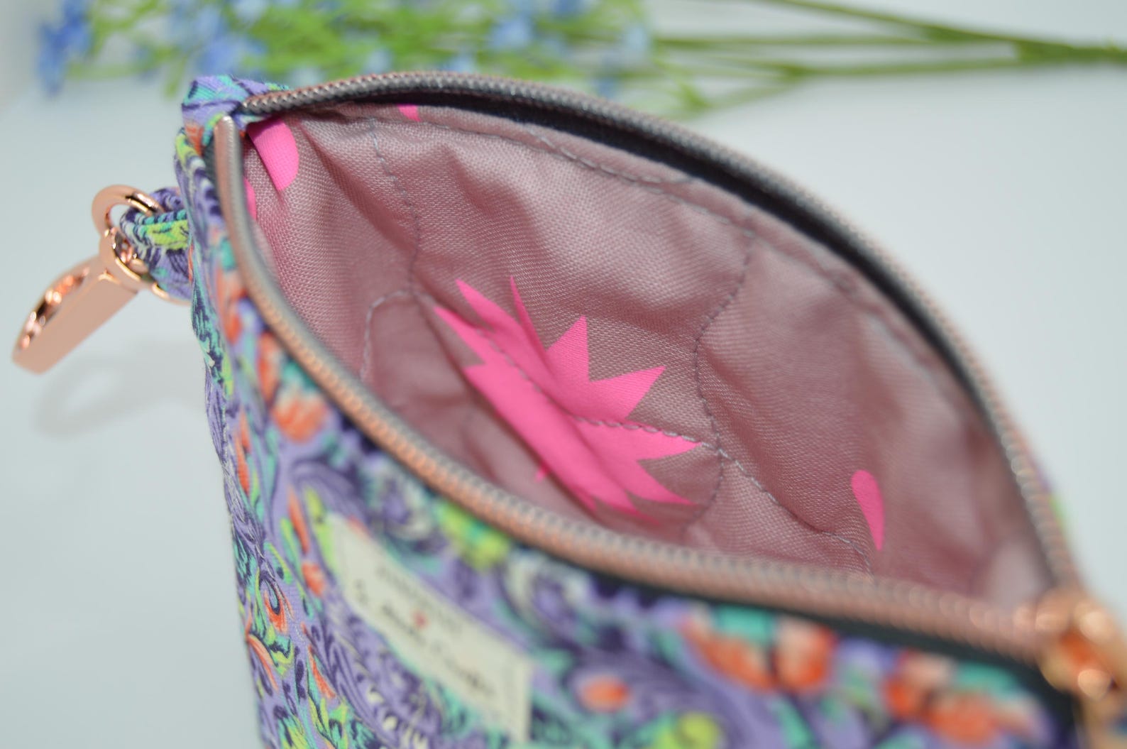 Key Chain, Tula Pink Mini Beast Fabric Coin Purse, bear With Me ...