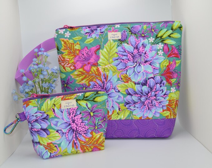 Tula Pink- Project Zipper Bag Set Crafted From Untamed "hello Dahlia ...