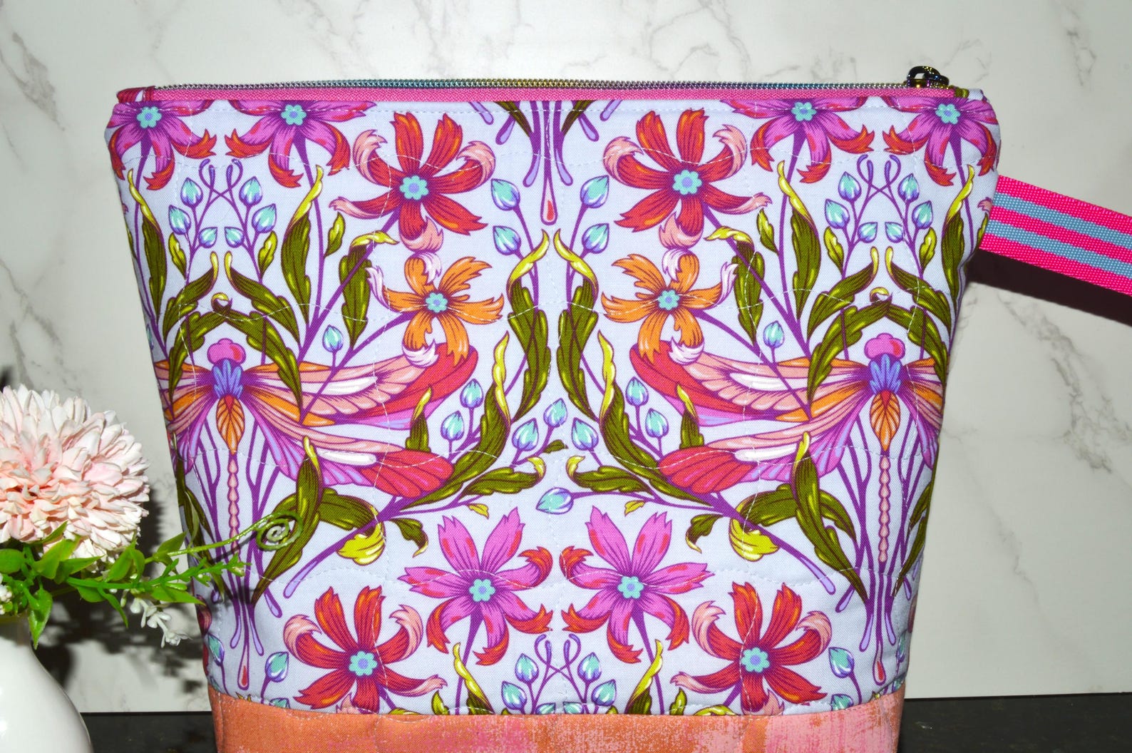 Zipper Project Bag -tula Pink OOP- Moon Garden Fabric, Knitting, Makeup ...