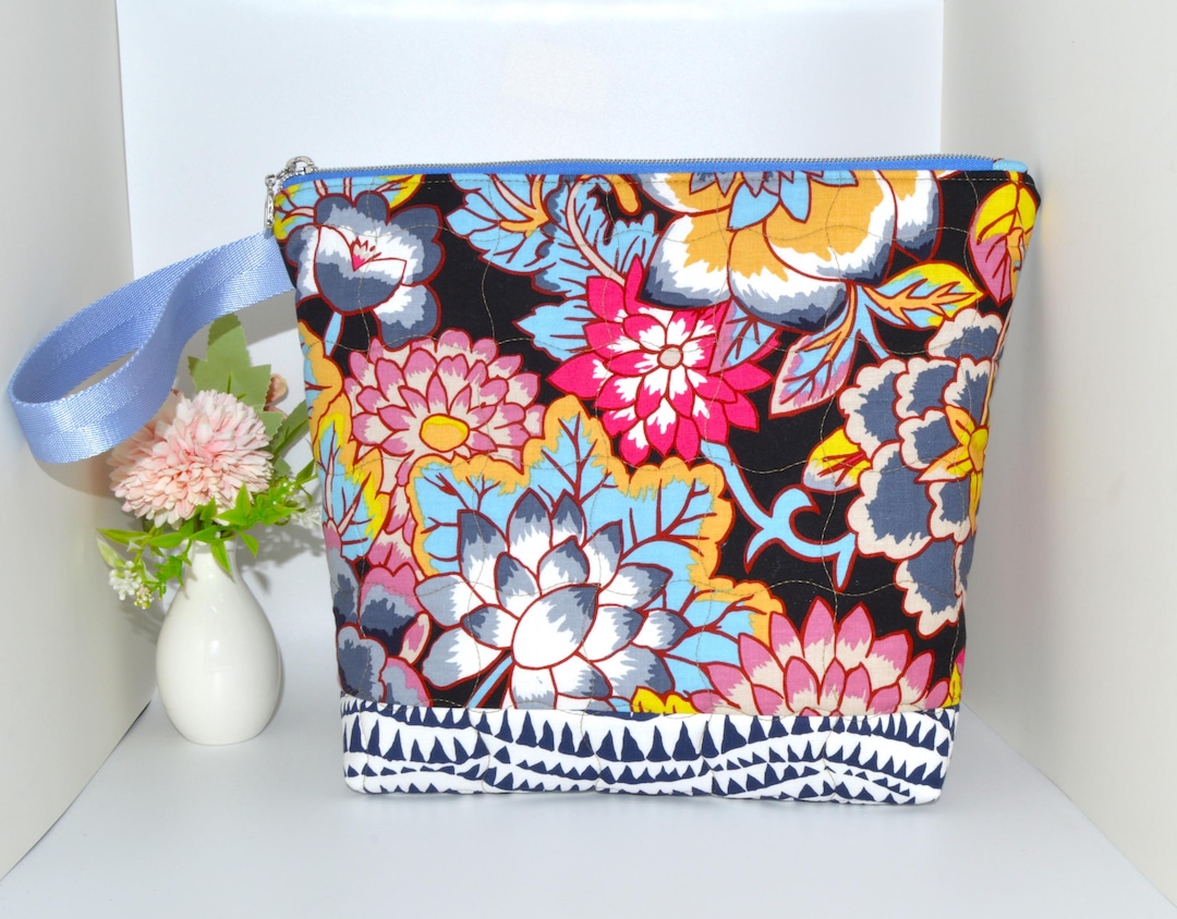 Kaffe Fassett Collective Floral Zipper Project Bag: Handmade Cotton ...