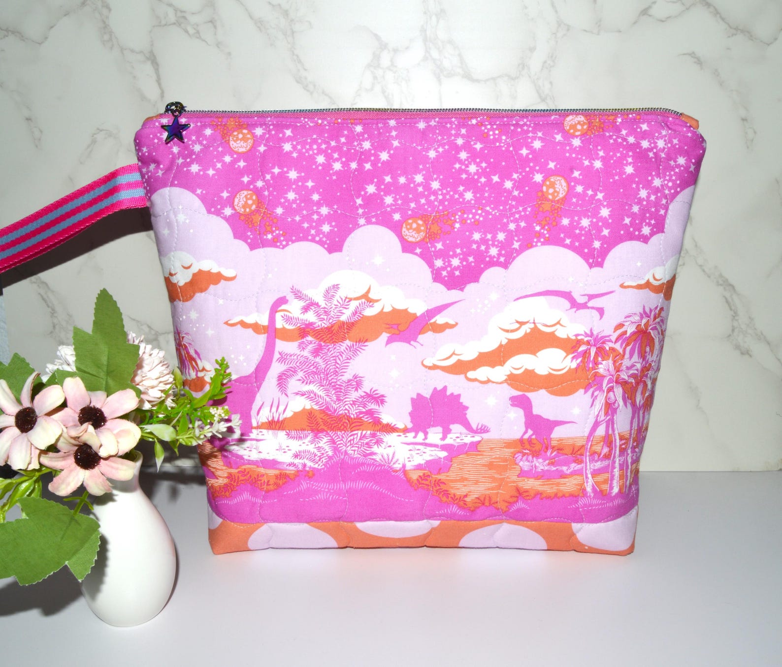 Zipper Project Bag -tula Pink OOP- Meteor Showers Fabric, Knitting ...