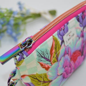 Key Chain, Tula Pink Untamed Fabric- "peony for Your Thoughts" - Coin ...