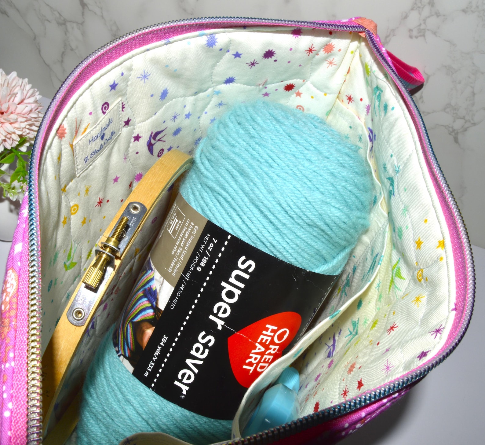 Zipper Project Bag -tula Pink OOP- Meteor Showers Fabric, Knitting ...