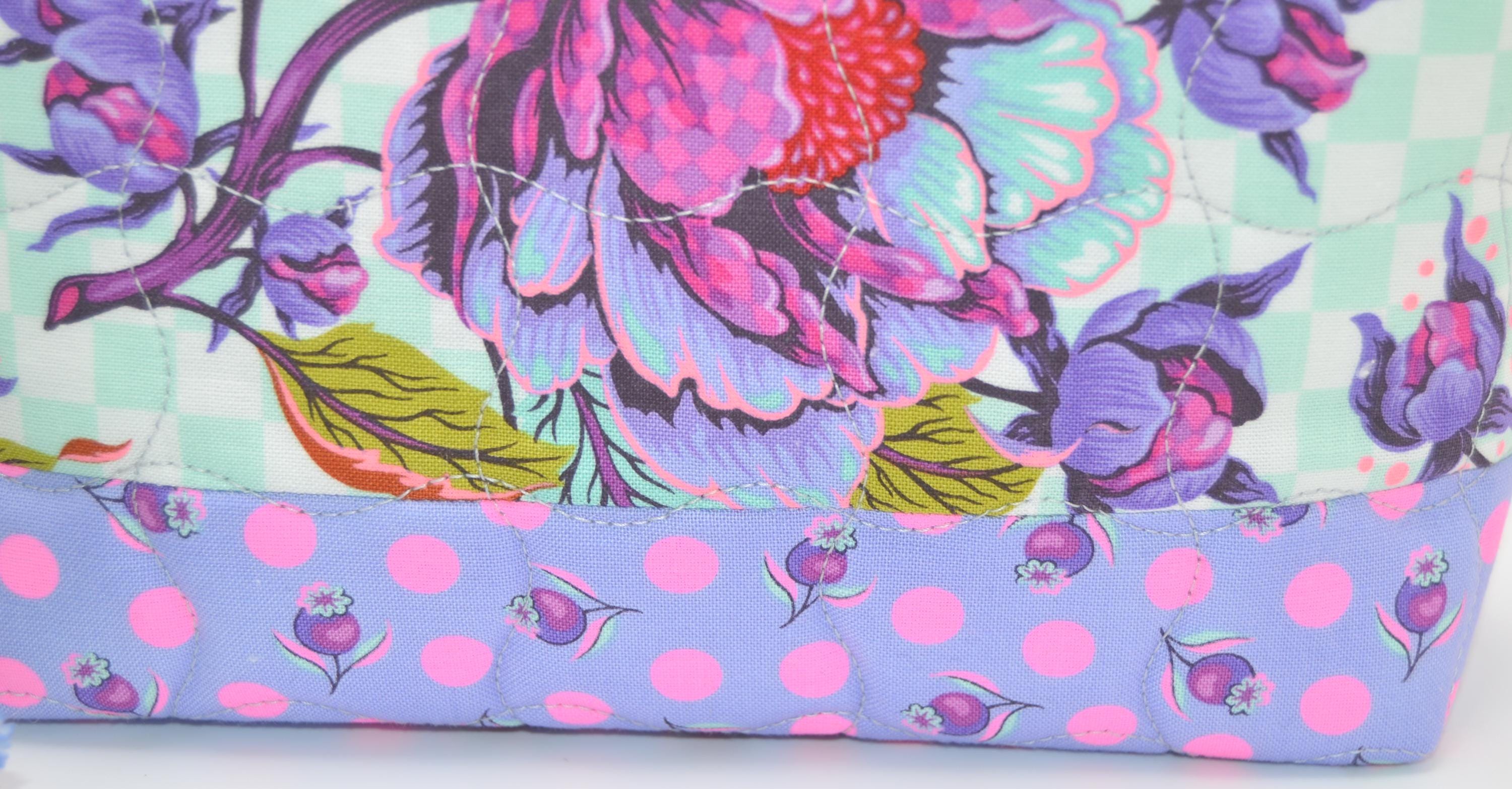 Zipper Bag- Tula Pink Untamed Peony for Your Thoughts Fabric -project ...