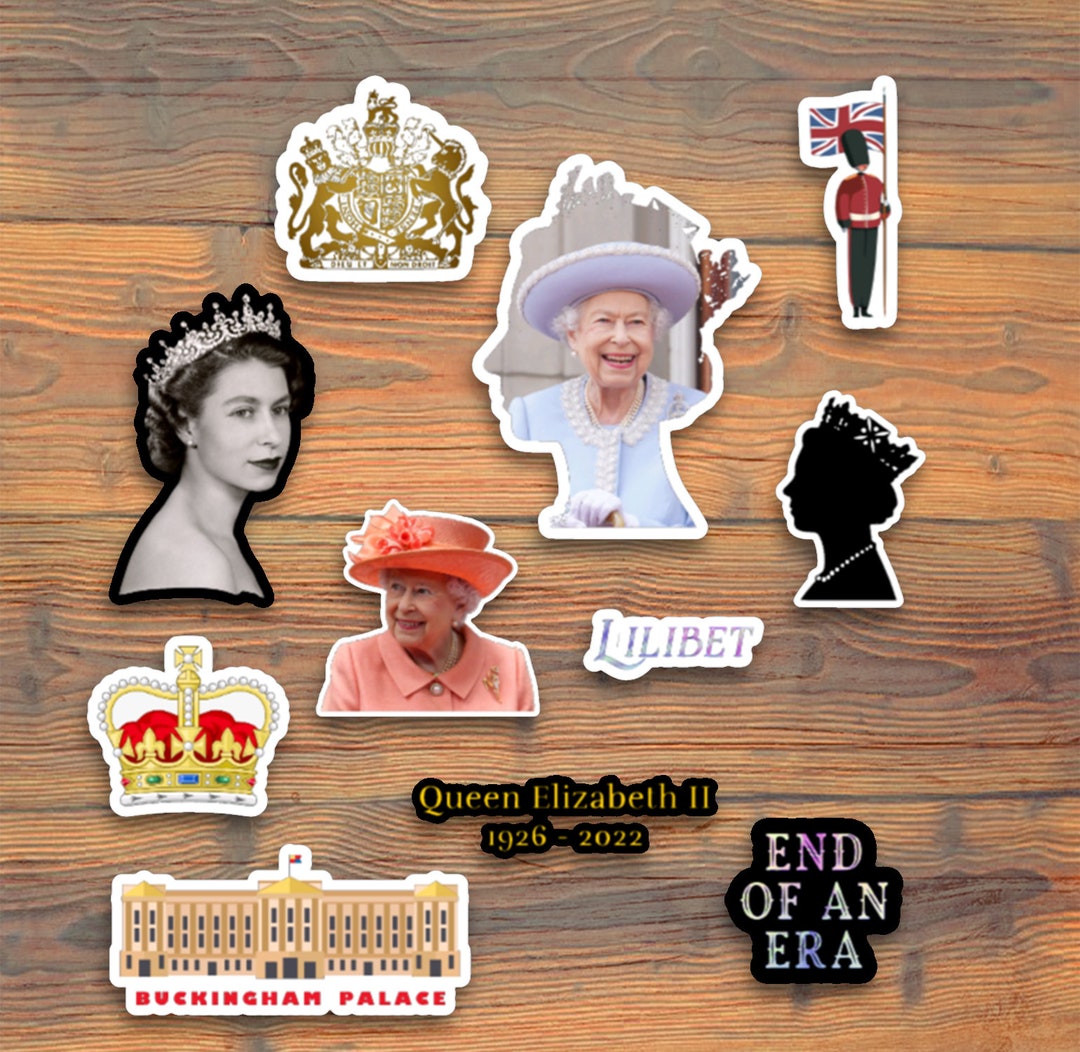Queen Elizabeth II Vinyl Stickers - Etsy
