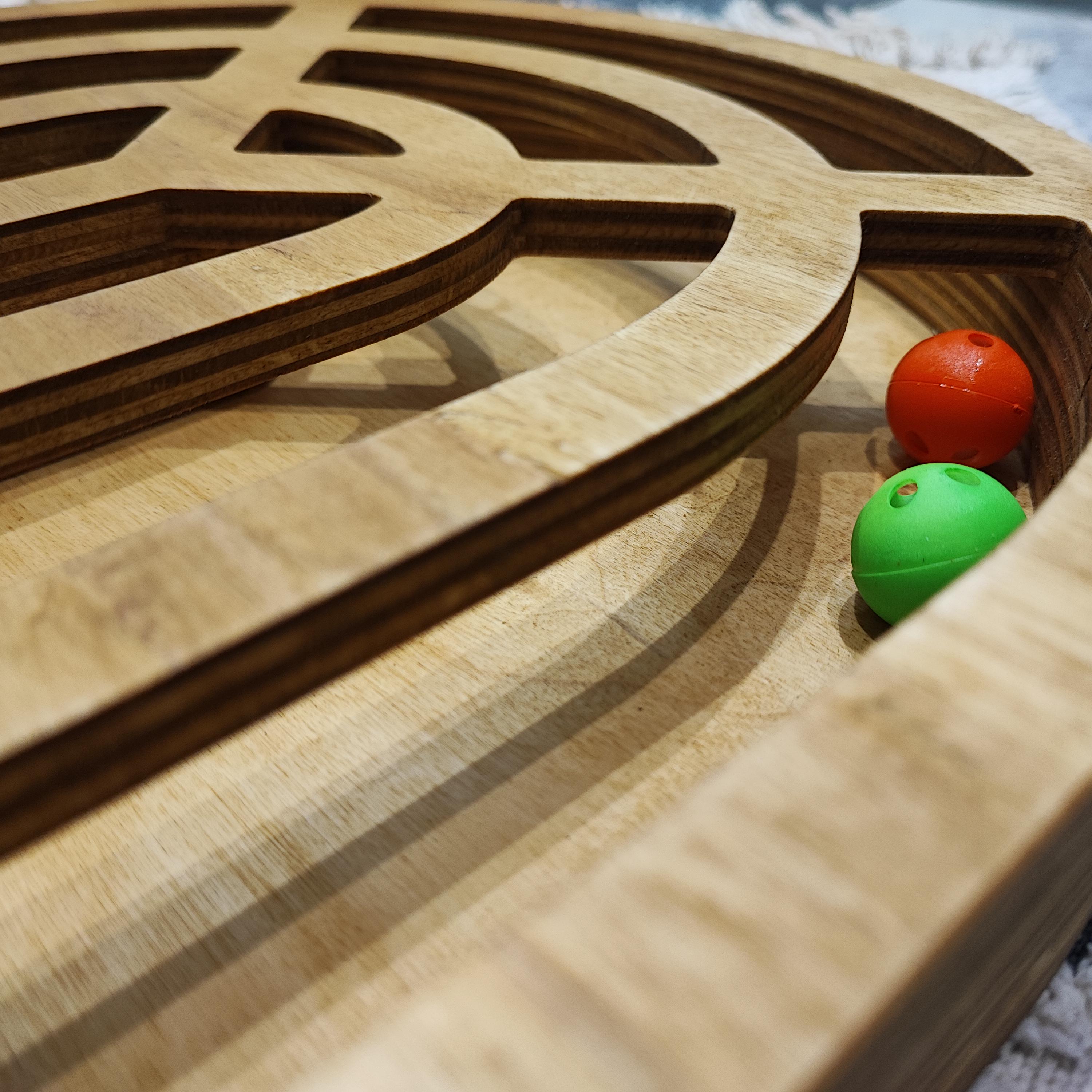 Cat Toy With Moving Balls – Interactive Wooden Cat Puzzle, Ball Hunt ...