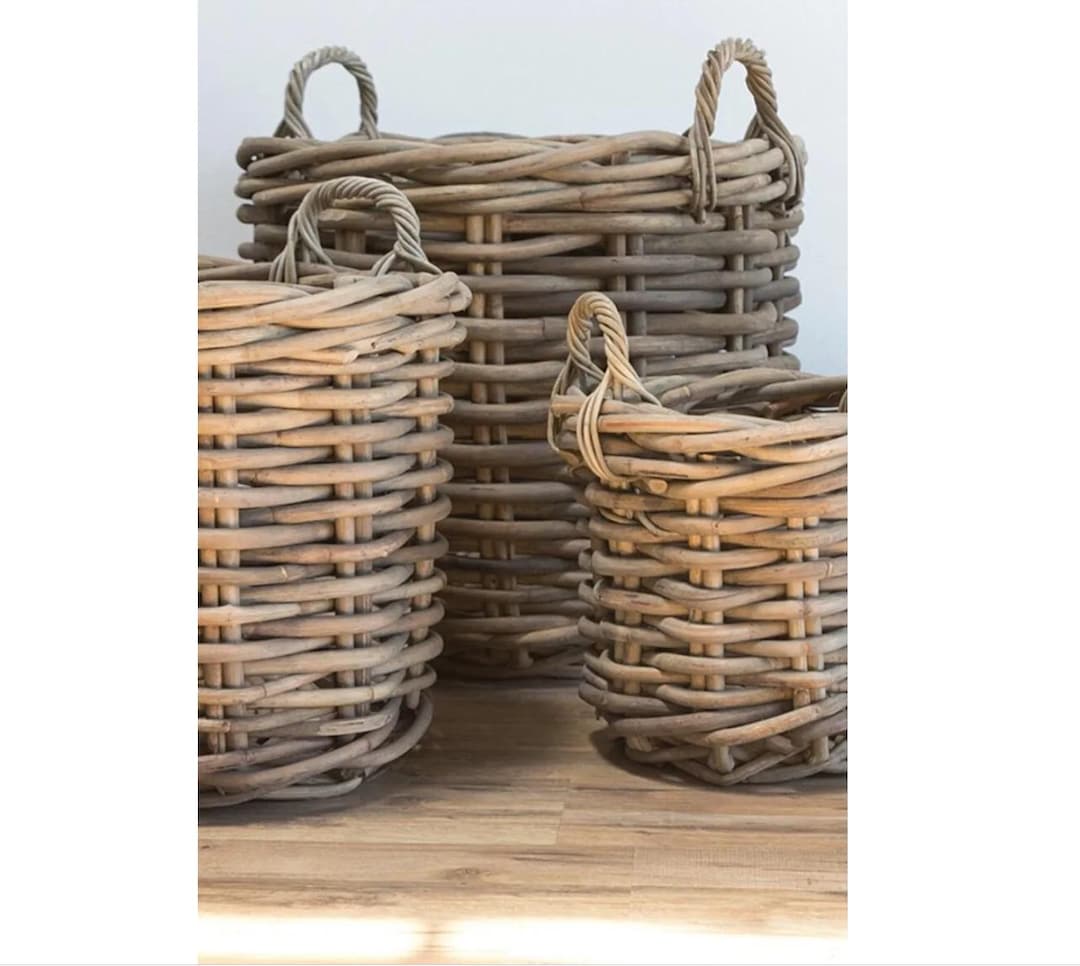 Extra Large BEAUTIFUL Thick Rattan Baskets, Rattan Baskets, Large ...