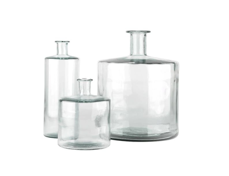 Farmhouse Extra Large Recycled Glass Jug Vase, Glass Vase, Large Glass ...