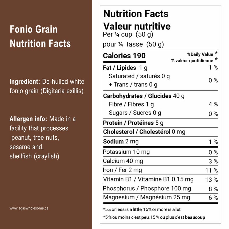 Aga's Wholesome Fonio (acha) Whole Grain 400g X 2, Total 800g Gluten ...