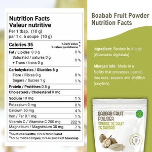 Baobab Fruit Powder 200g, Rich in Vitamin C, Naturally Refreshing ...