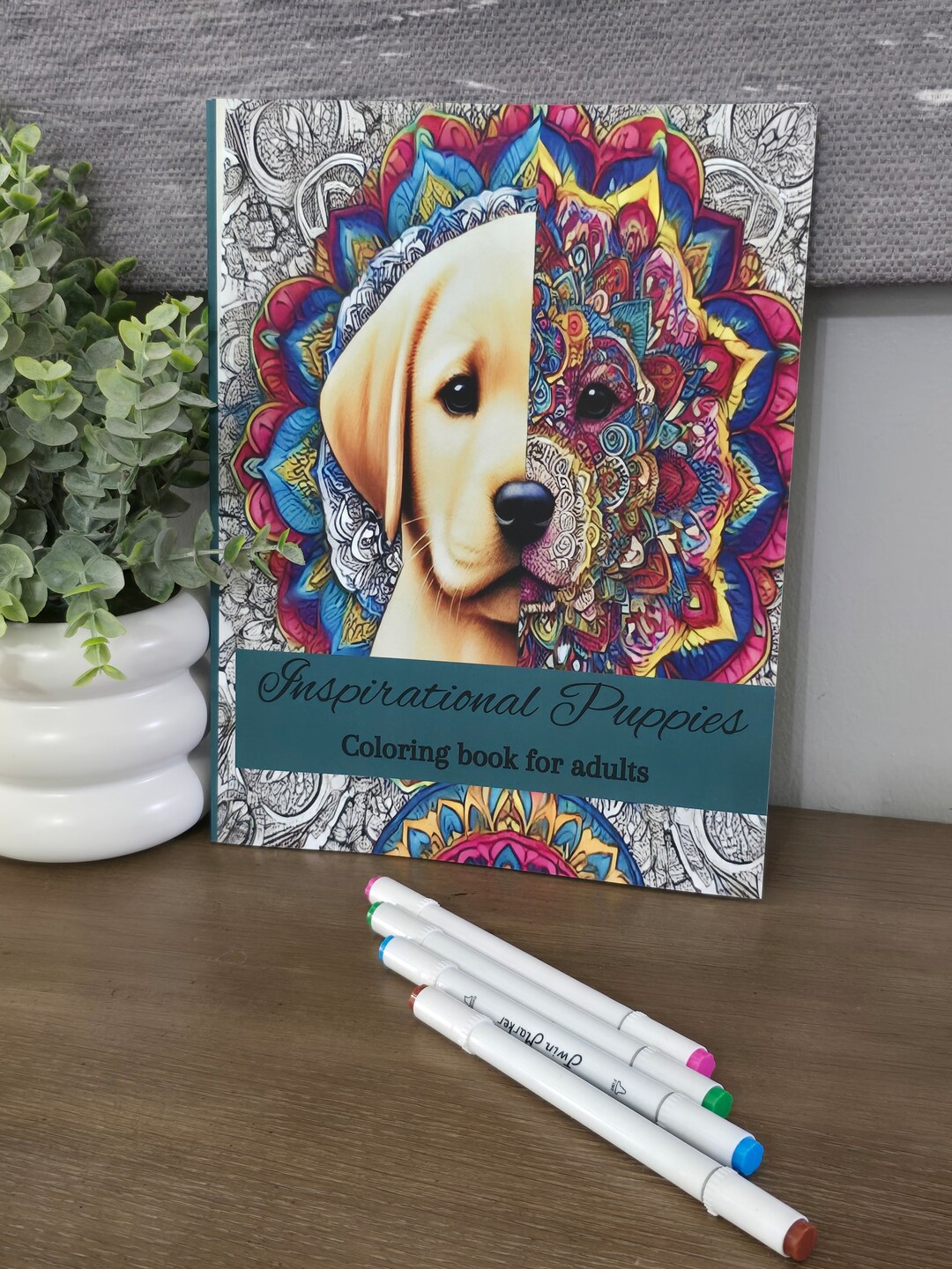 Inspirational Puppies an Adult Coloring Book - Etsy