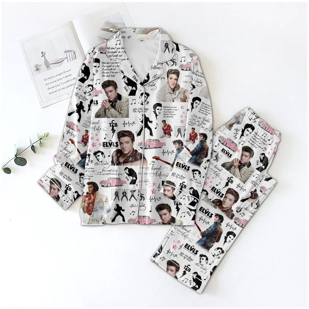 Elvis Presley Pajamas Set, Rock and Roll Pajamas Set, Elvis Presley ...