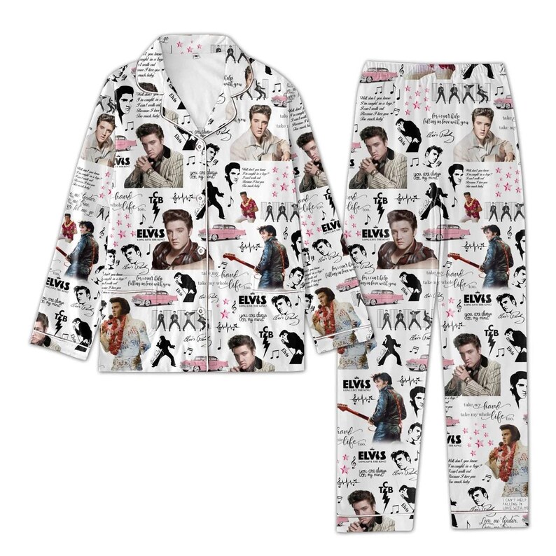 Elvis Presley Pajamas Set, Rock and Roll Pajamas Set, Elvis Presley ...