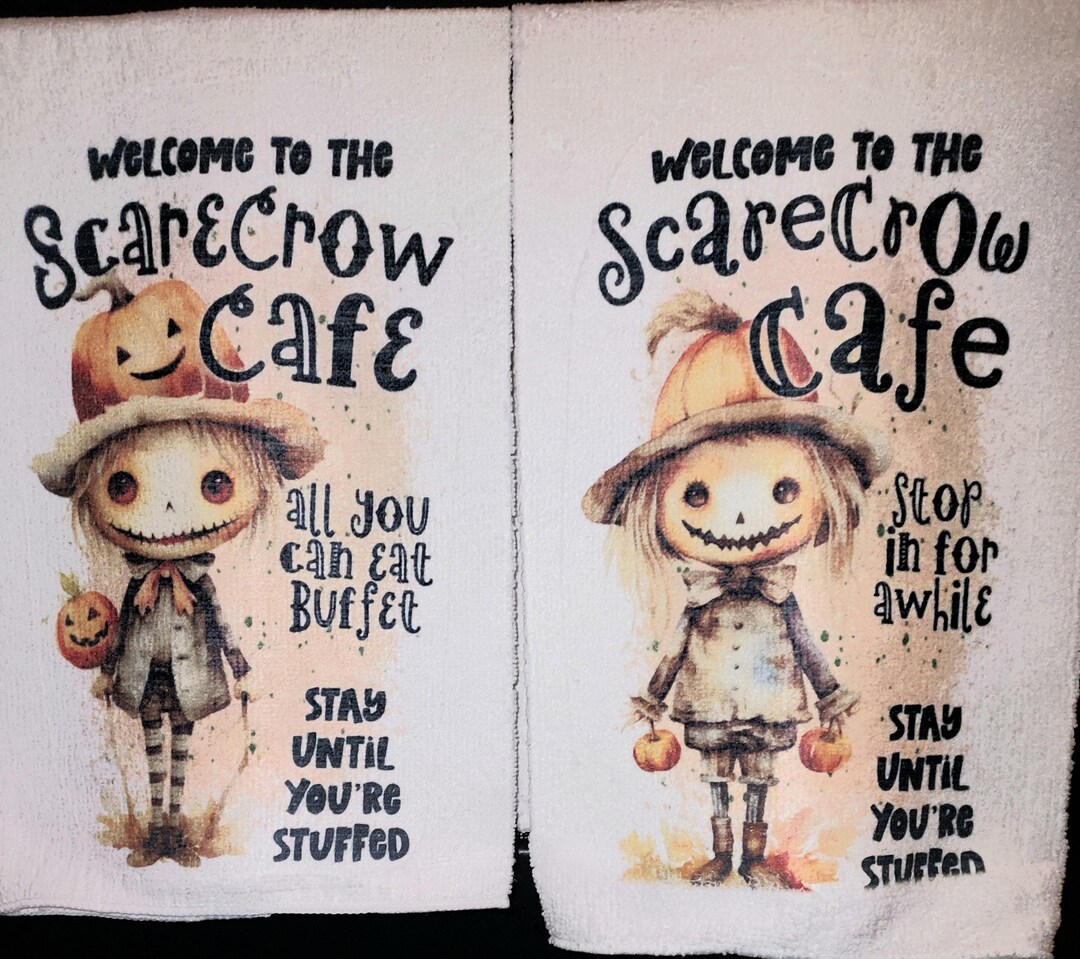 Welcome to the Scarecrow Cafe Kitchen Towel - Etsy