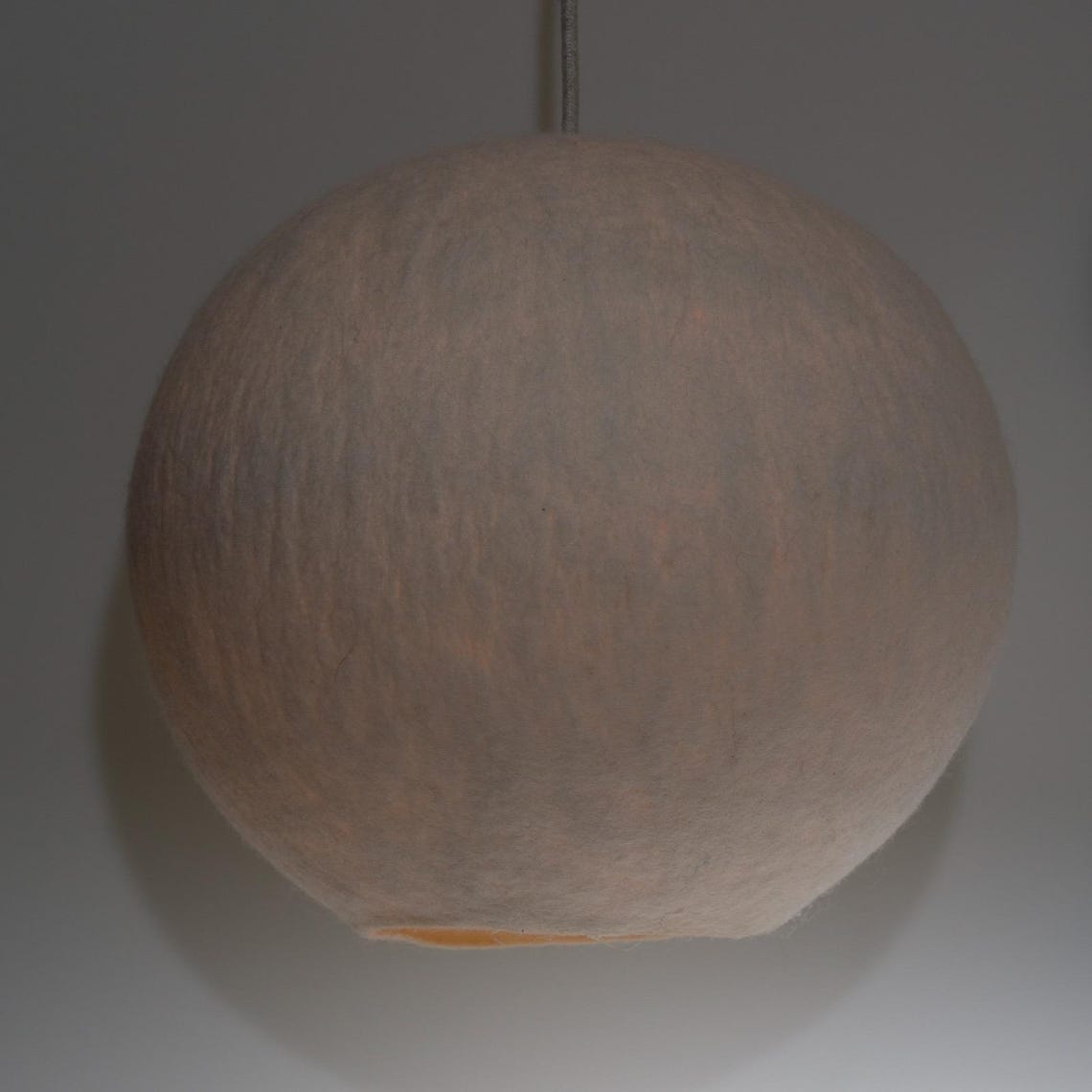 Merino Wool Felt Pendant Light: Round Modern Lamp - Etsy