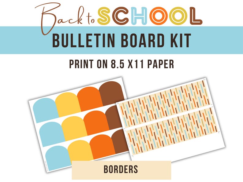 Back to School Bulletin Board Kit, New School Year Bulletin Board ...