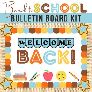Back to School Bulletin Board Kit, New School Year Bulletin Board ...