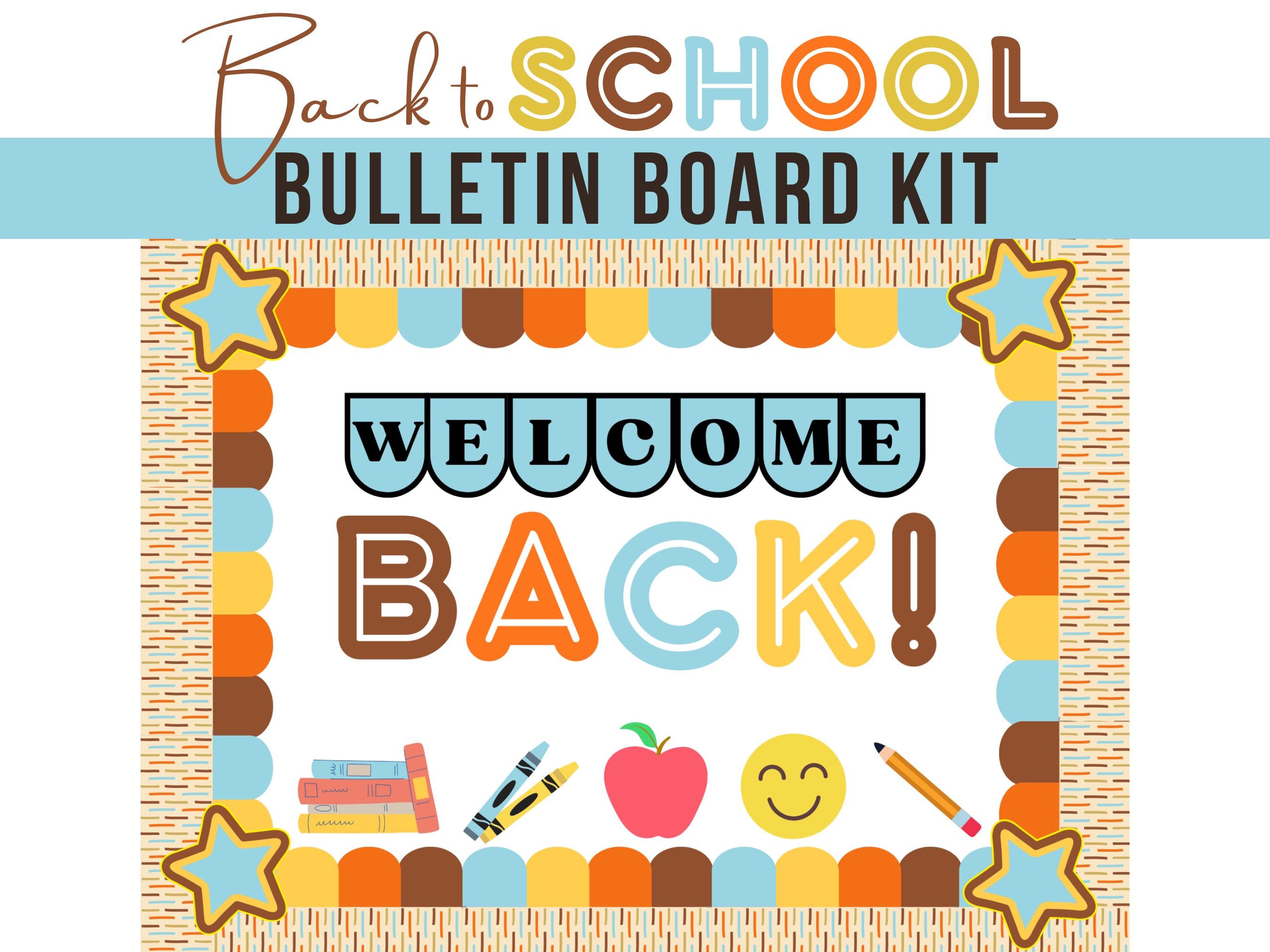 Back to School Bulletin Board Kit, New School Year Bulletin Board ...