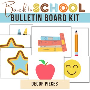 Back to School Bulletin Board Kit, New School Year Bulletin Board ...