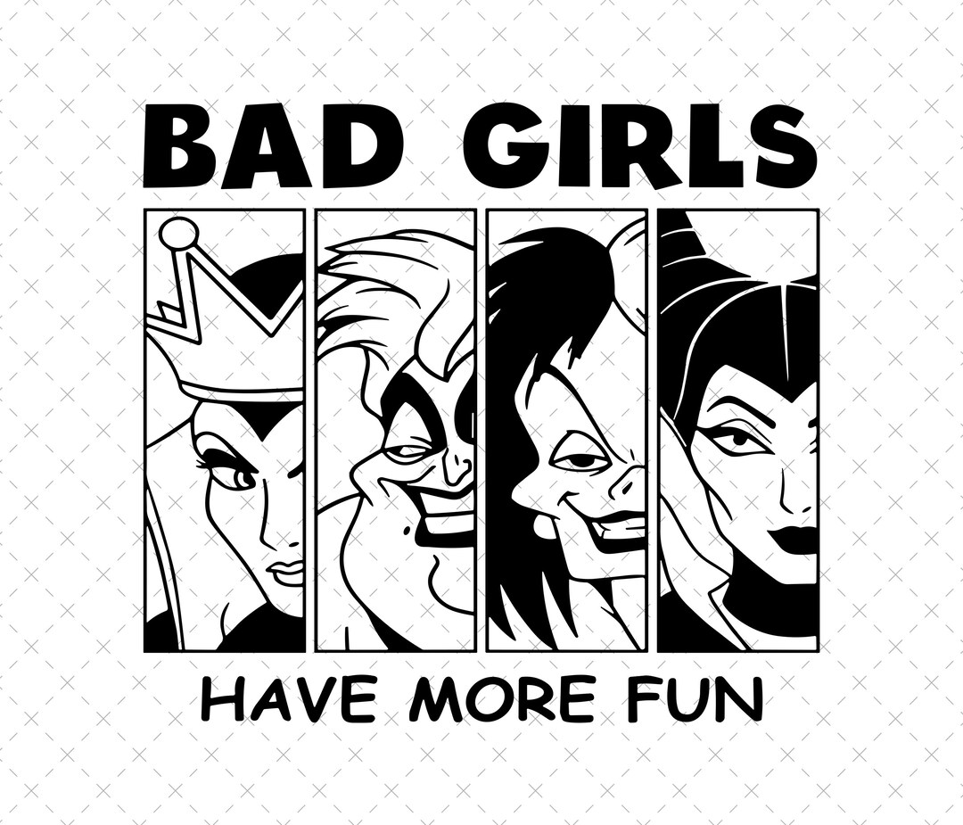 Bad Witches Club Svg, Bad Girls Svg, Villain Gang Svg, Villains Wicked ...