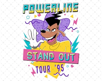 Powerline Stand Out Tour 95 Png, Goofy Powerline Png, Vintage Goofy ...