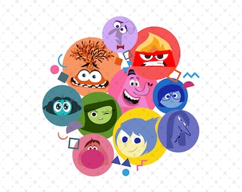 Inside Out 2 PNG SVG, Inside Out 2 Anger, Joy, Disgust, Sadness, Fear ...