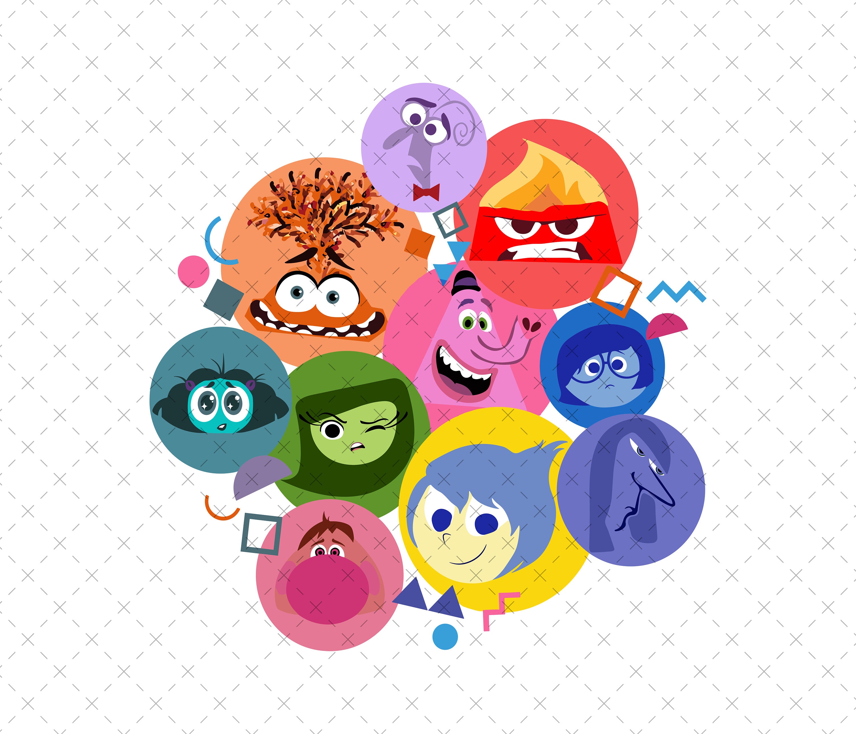 Inside Out 2 PNG , Inside Out 2 Anger, Joy, Disgust, Sadness, Fear ...