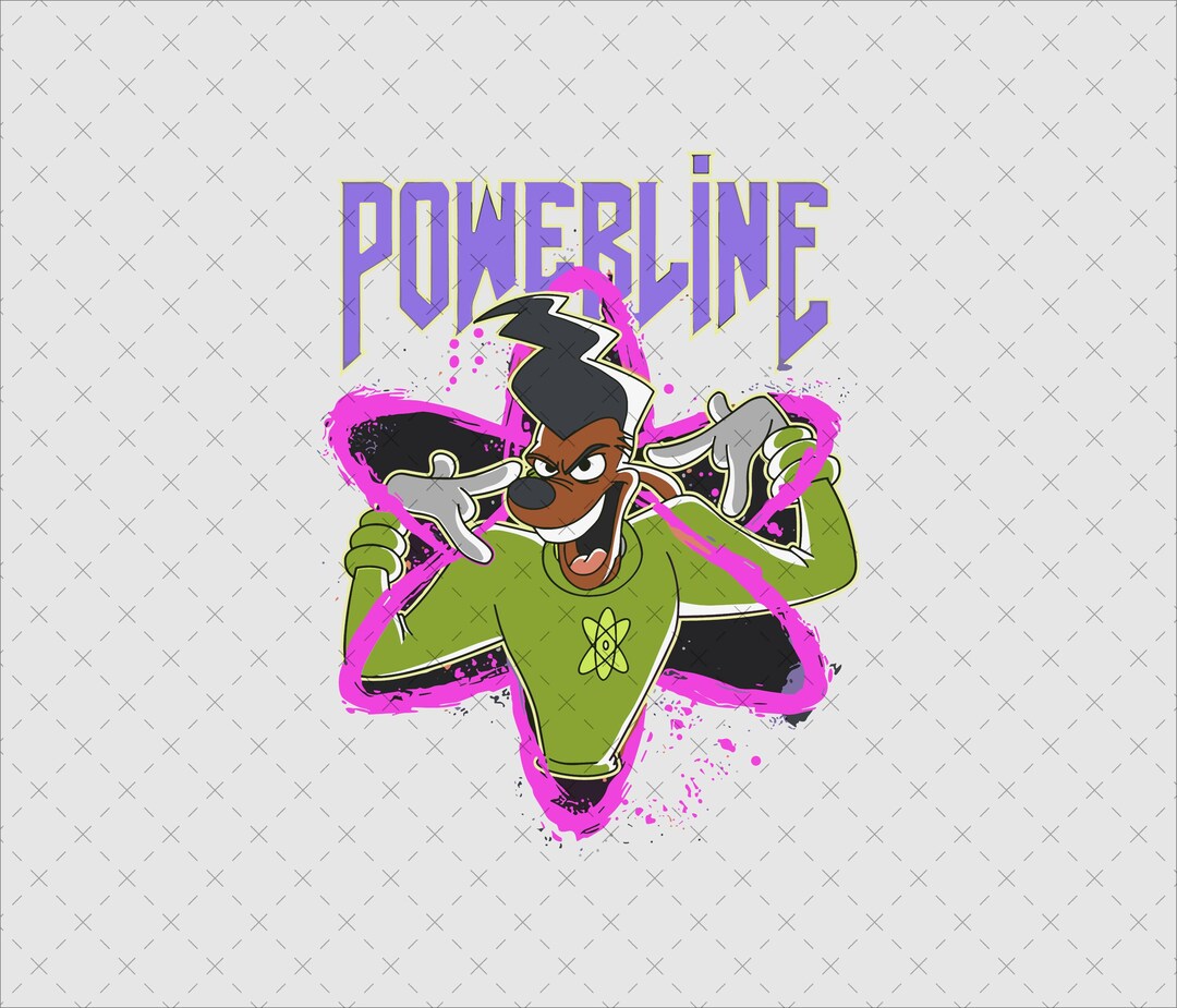 Powerline Stand Out Tour 95 Png, Goofy Powerline Png, Vintage Goofy ...