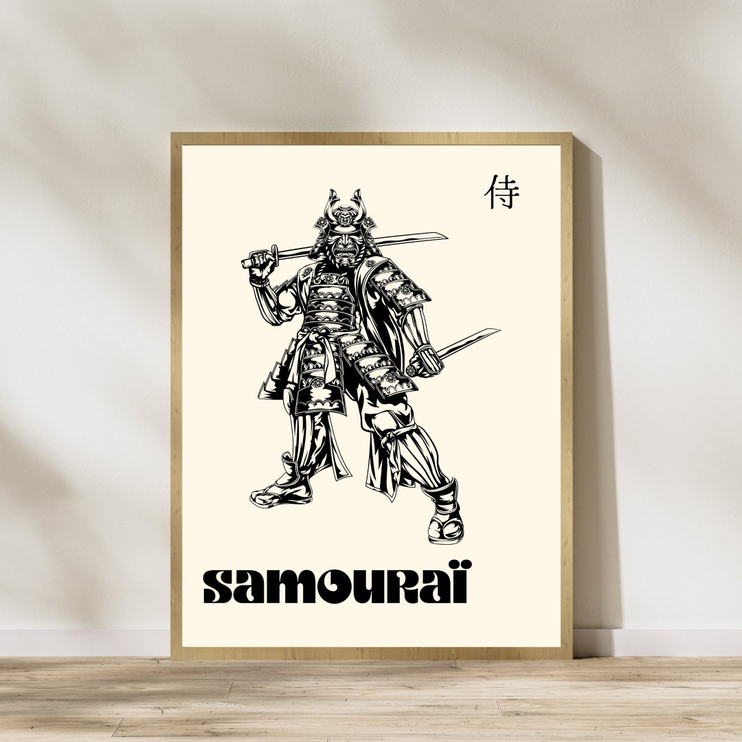 Samurai Poster Katana Poster Japanese Art Print Asian Printable Art ...