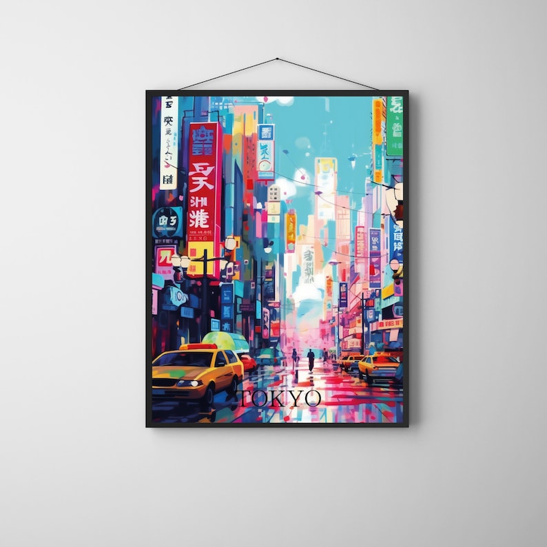 Tokyo Poster Japanese City Poster Japanese Art Print Asian Printable ...