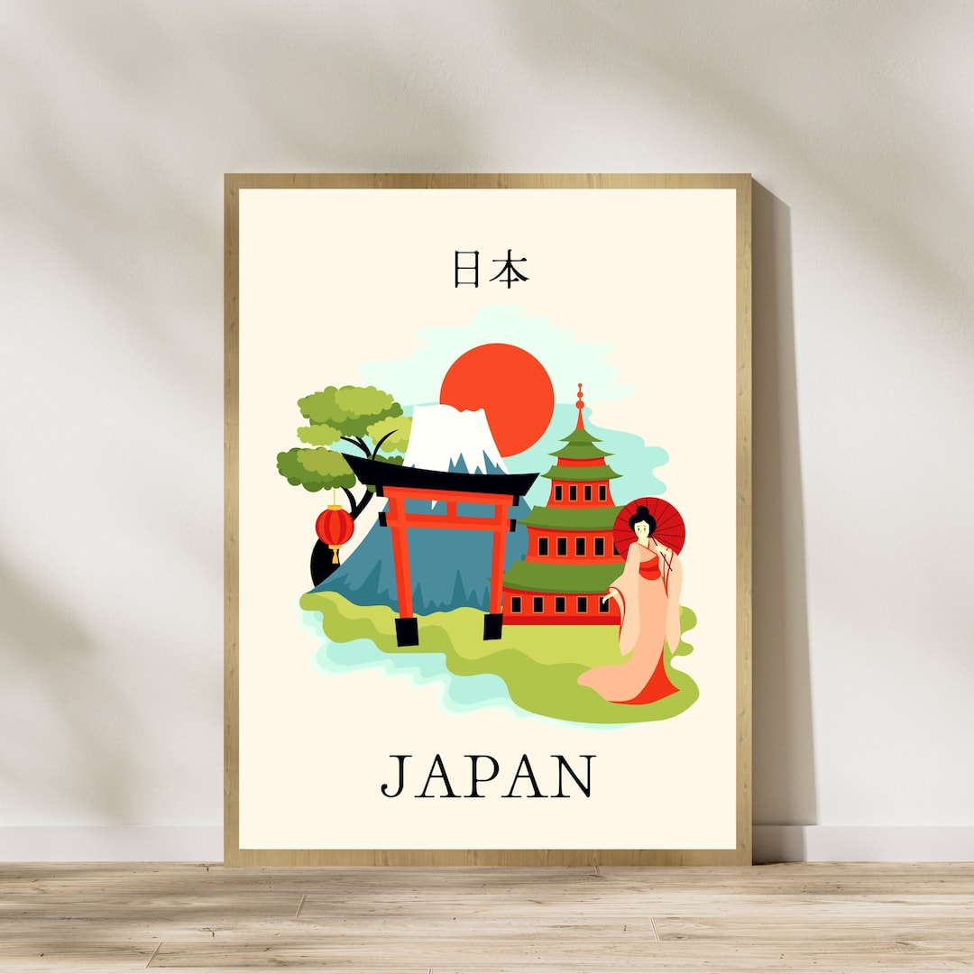 Illustration of Japan | Japanese Art Print | Asian Printable Art ...