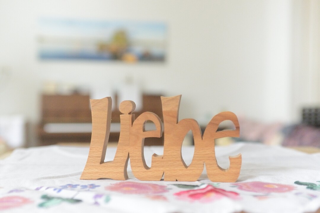 Love - Encouraging Lettering Made of Wood - Etsy