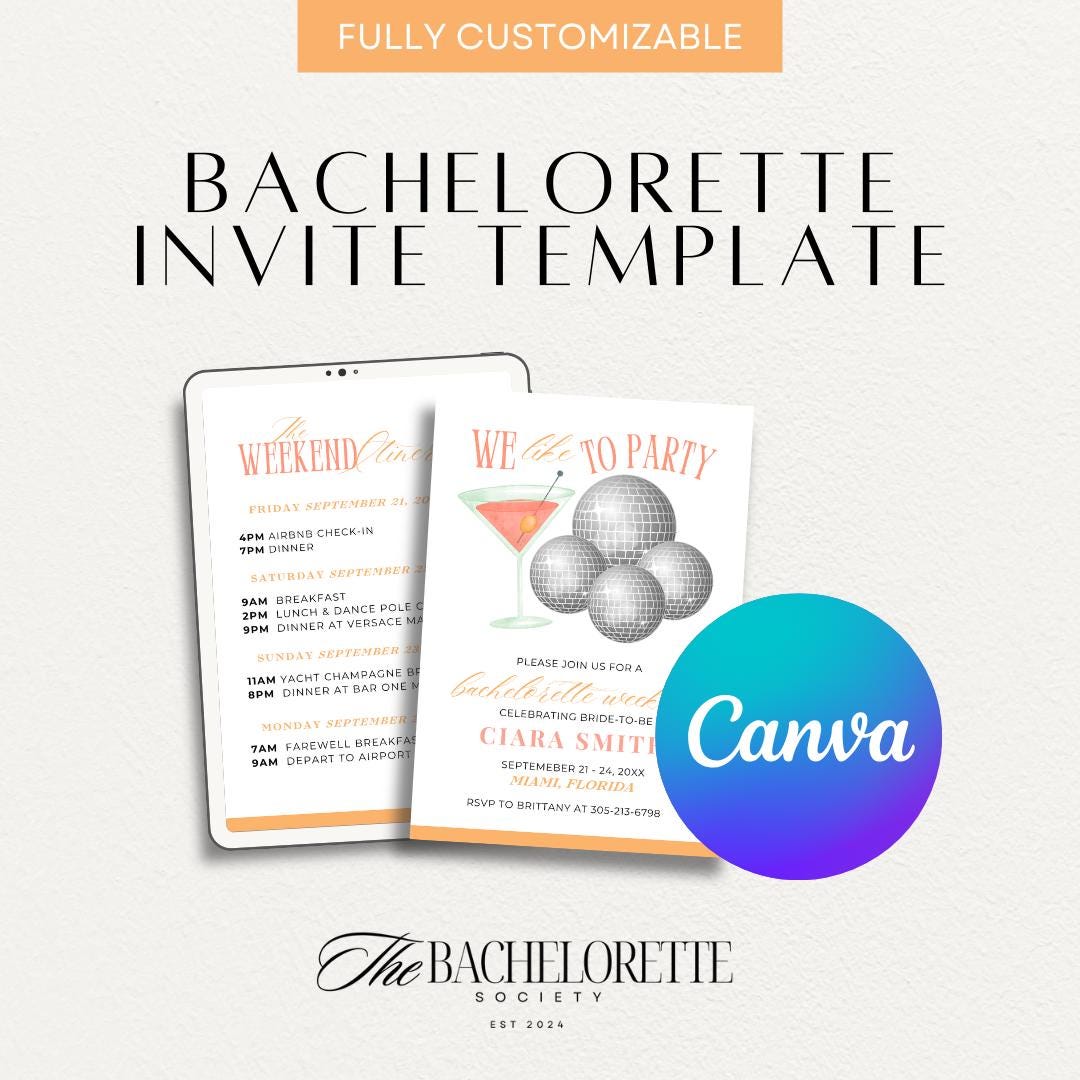 We Like to Party Invite Template | Canva - Etsy