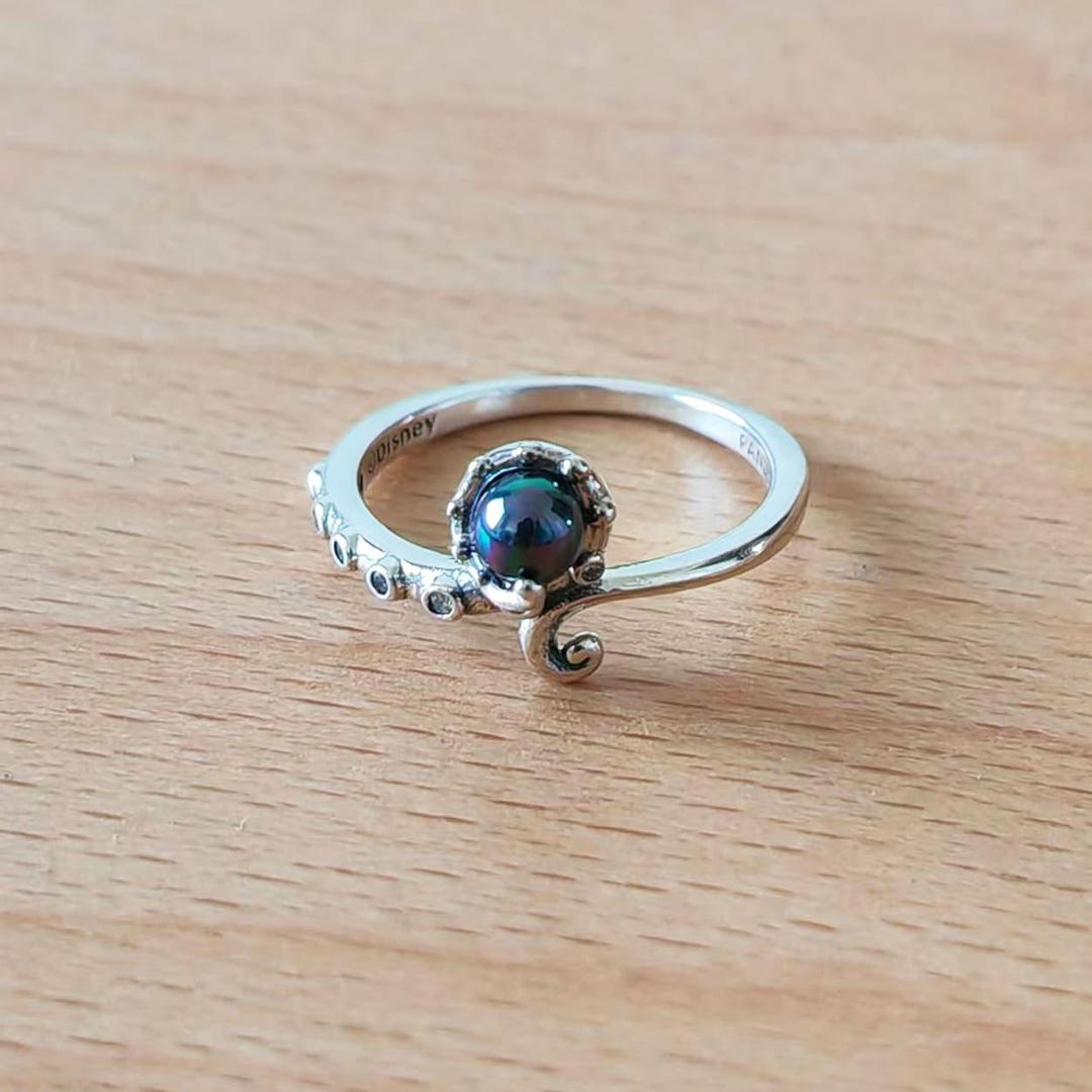 The Little Mermaid Ursula Ring,925 Sterling Silver Purple Lacquered ...