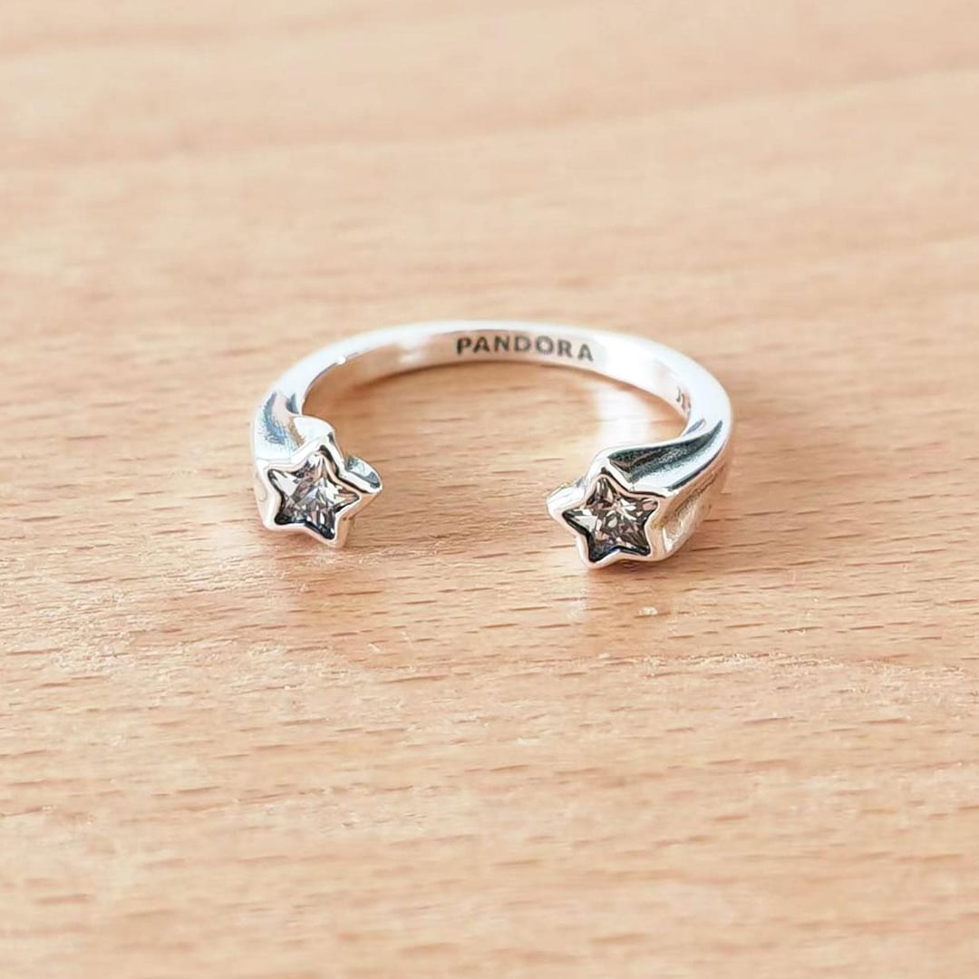 Shooting Stars Ring,925 Sterling Silver Shinning Star Open Ring,silver ...