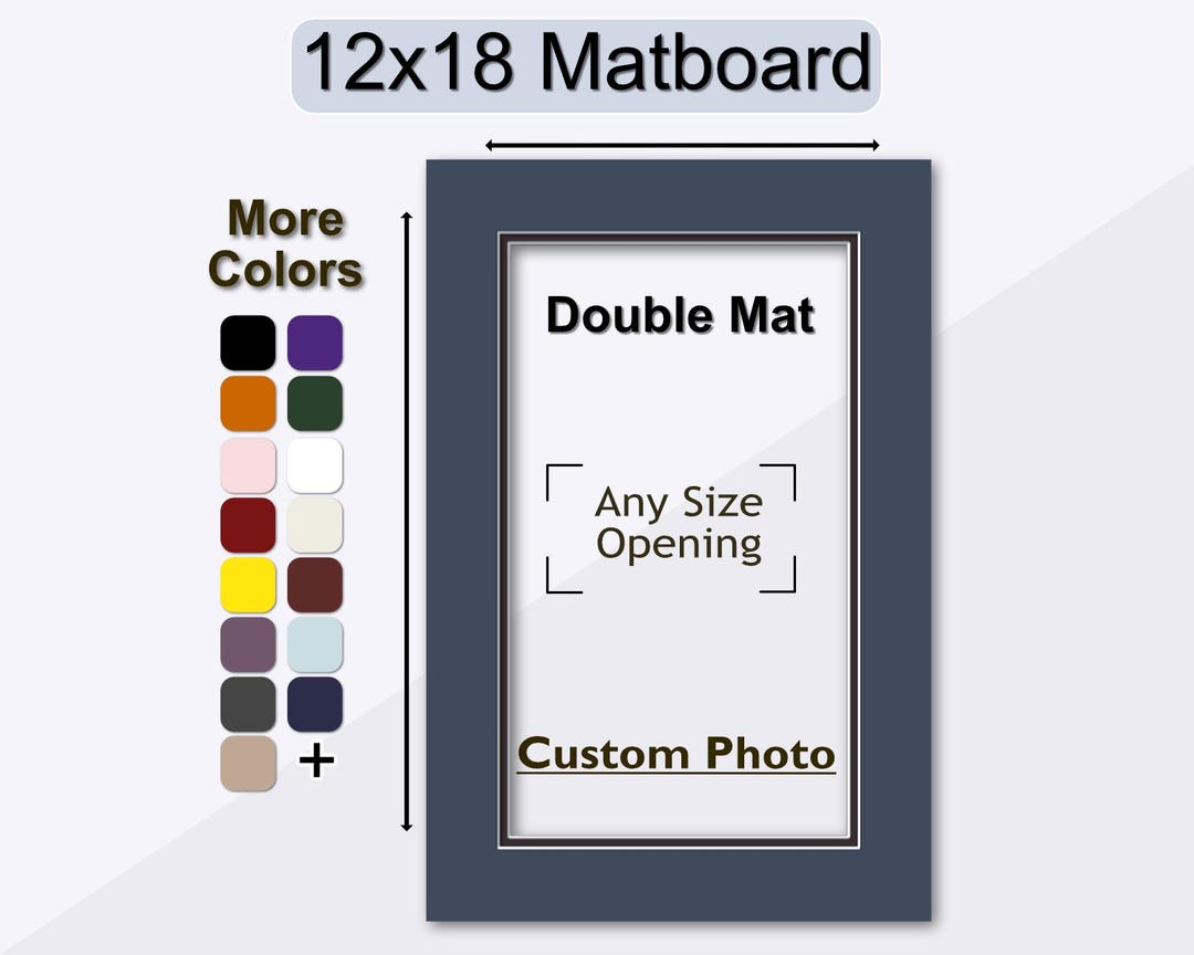 12X18 Premium Double Matboard for Custom Photo or Artwork | Multiple ...