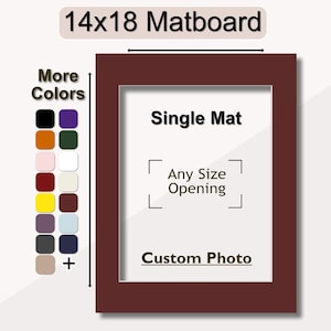 14x18 Premium Matboard | Any Size Opening for Custom Photo or Artwork ...