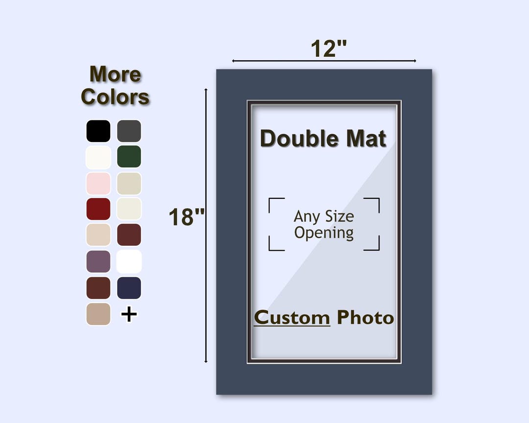 12X18 Premium Double Matboard for Custom Photo or Artwork Multiple ...