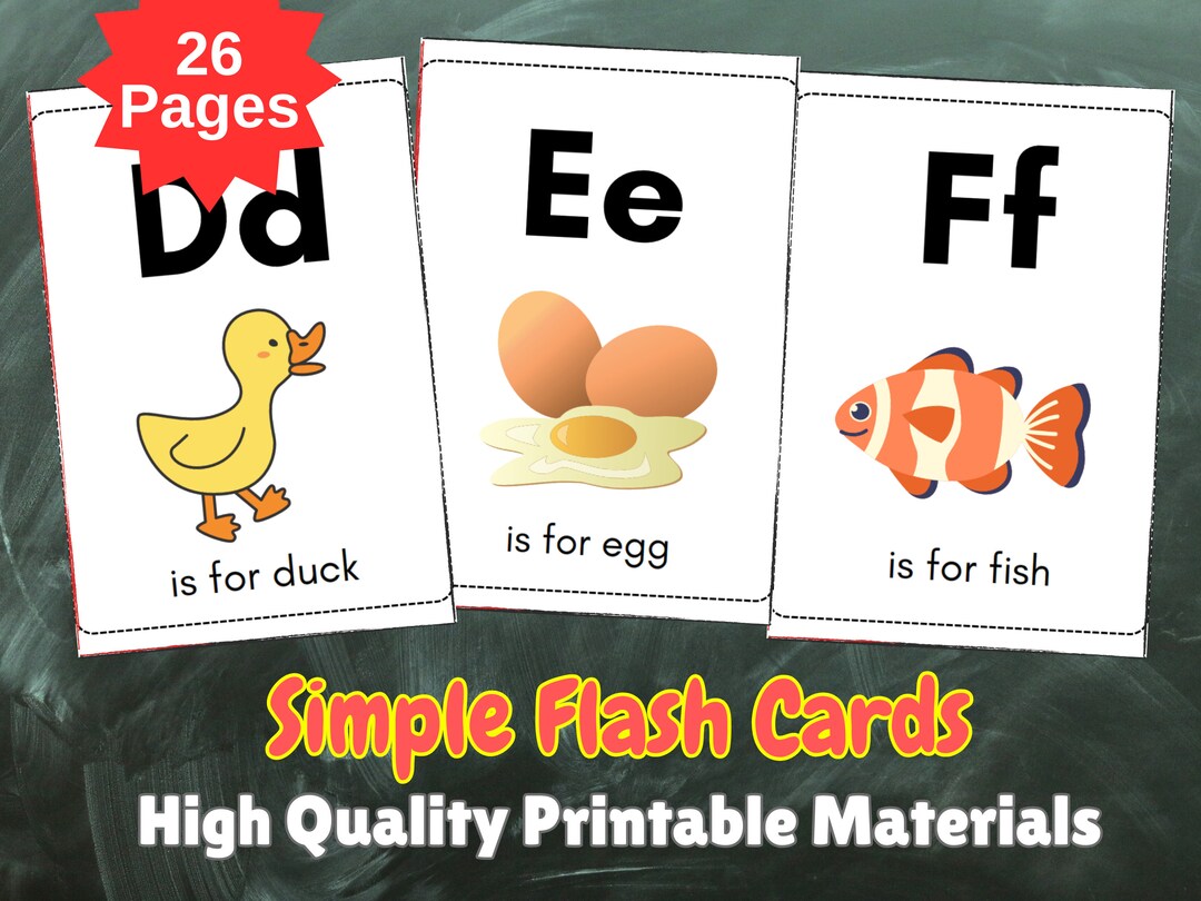 Printable Flash Cards to Learn the Letters of the Alphabet for Kids ...